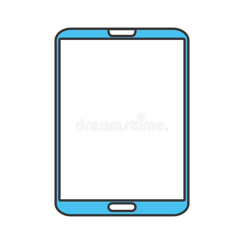 Set contour tablet icons stock vector. Illustration of flat - 72411270