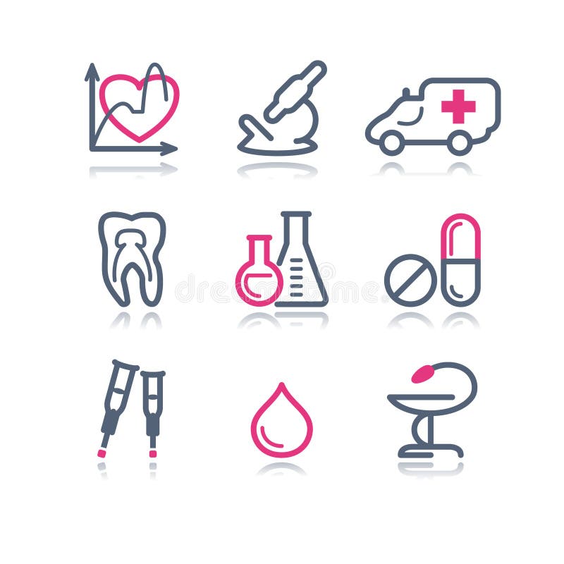 Color Contour Web Icons, 20 Stock Vector - Illustration of internet ...