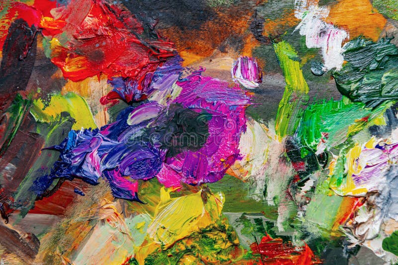 Color Contrast Background of Oil Paints Stock Illustration ...