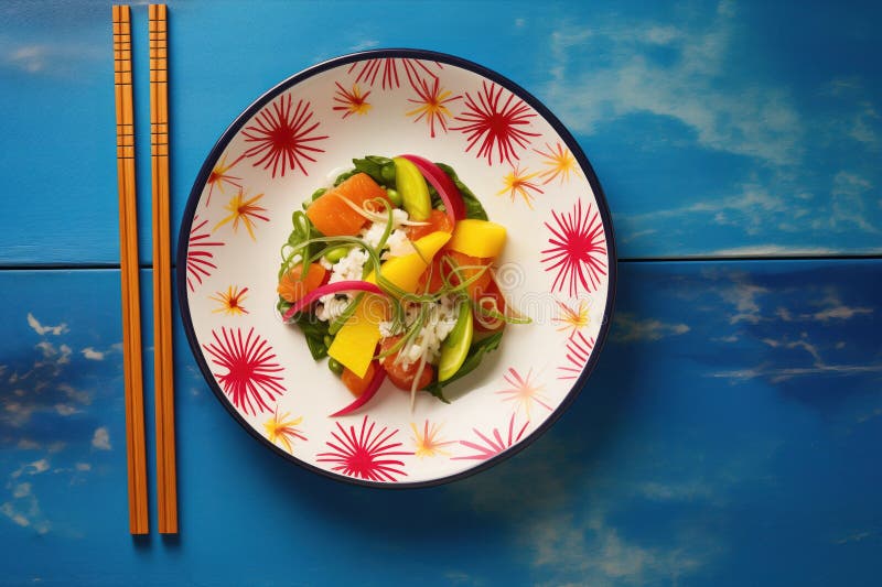 Color Contrast, Beet Salad on Azure Ceramic Plate Stock Image - Image ...