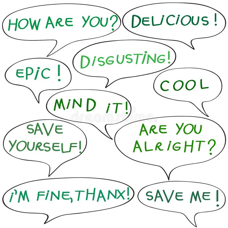 Color Conversation Templates Stock Illustration - Illustration of ...