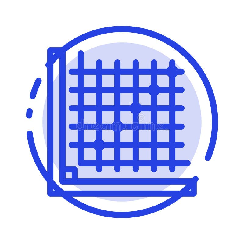 Color, Correction, Edit, Form, Grid Blue Dotted Line Line Icon Stock ...