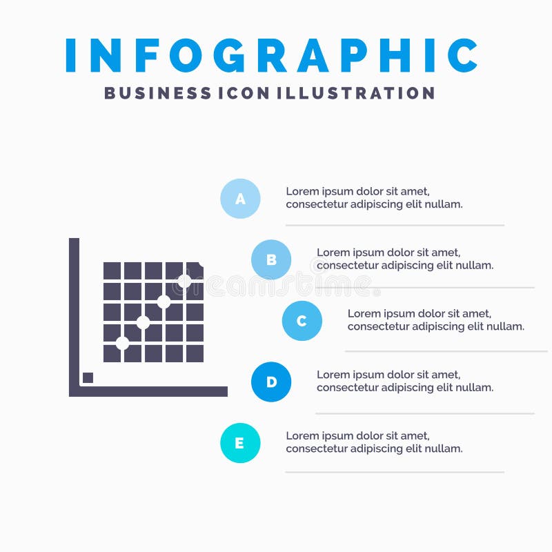 Color, Correction, Edit, Form, Grid Solid Icon Infographics 5 Steps ...