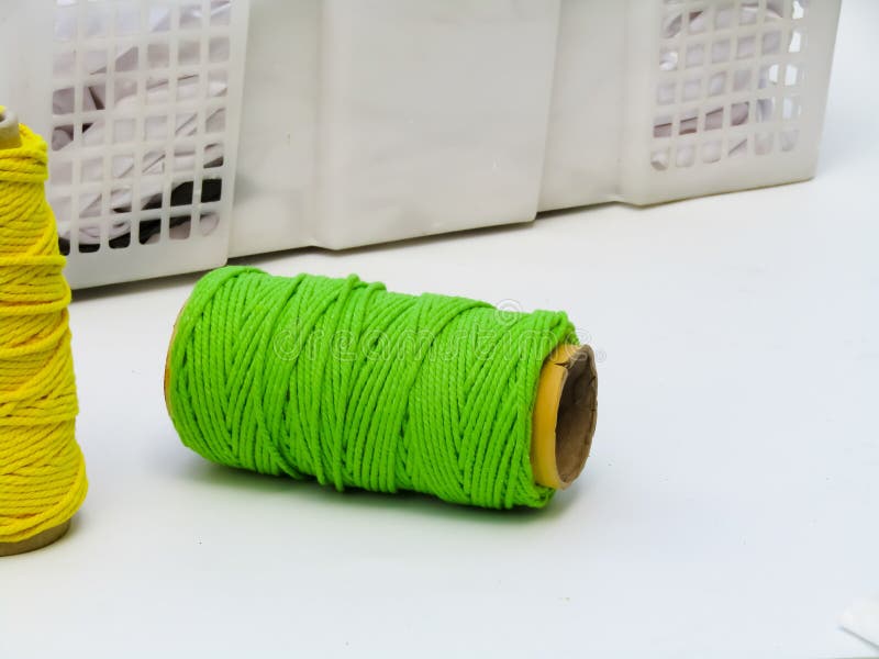 Color Cotton Rope, Macrame Craft Material Stock Image - Image of ...