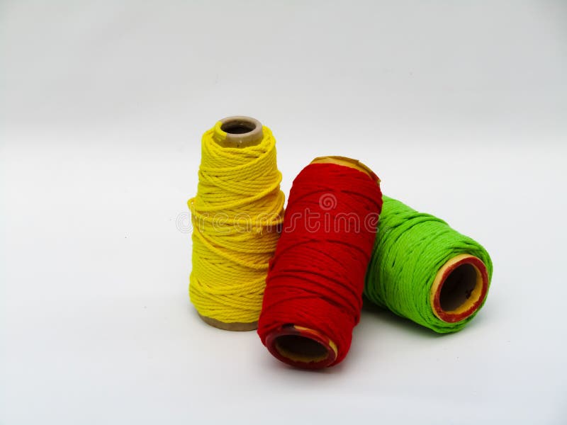 Color Cotton Rope, Macrame Craft Material Stock Photo - Image of craft ...