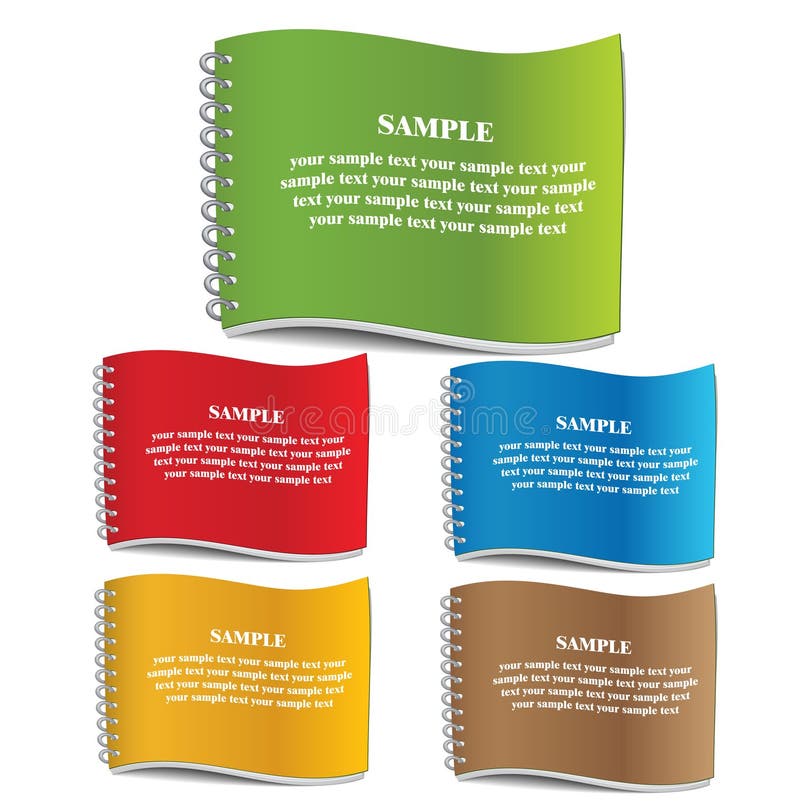 Color cover of Notebook. stock vector. Illustration of marketing - 23782312