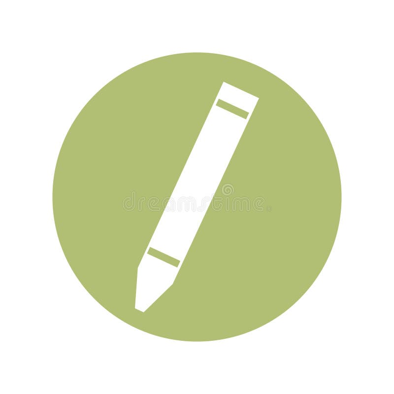 Color crayon isolated icon stock illustration. Illustration of crayons ...