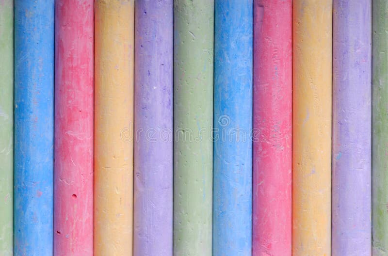 Color Crayons Arranged in Line Isolated Stock Image - Image of pattern ...