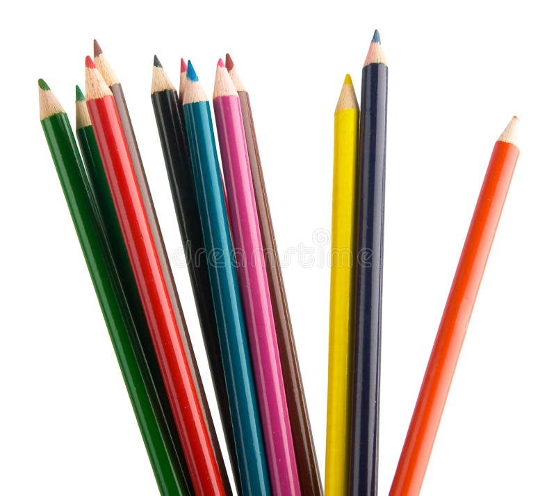 Color crayons pencils stock image. Image of business - 13824687