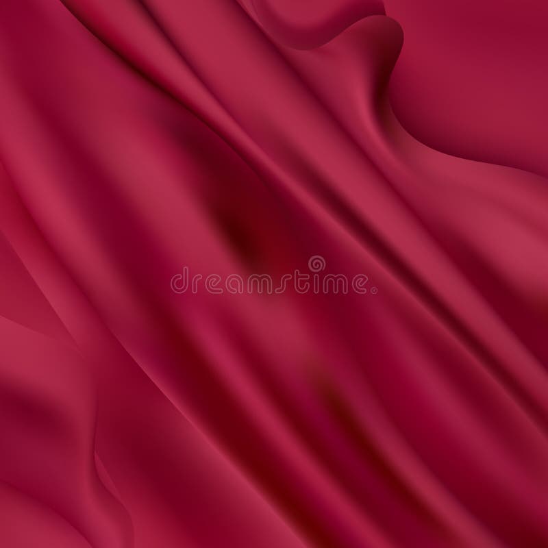Color Crumpled Fabric Texture Abstract Background. Red Color. Eps 10 ...