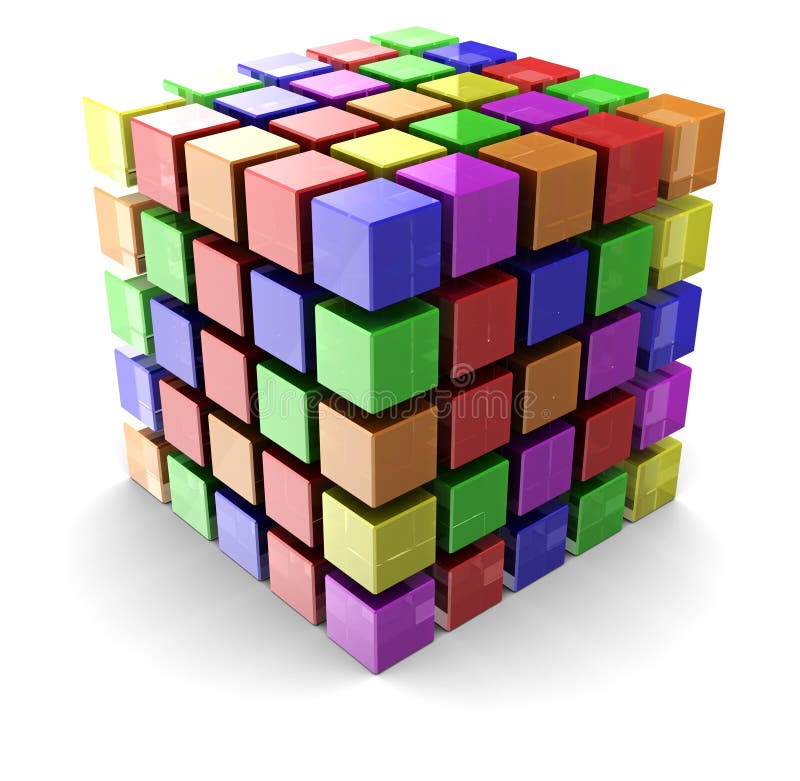 Color cube stock illustration. Illustration of graphic - 26664086