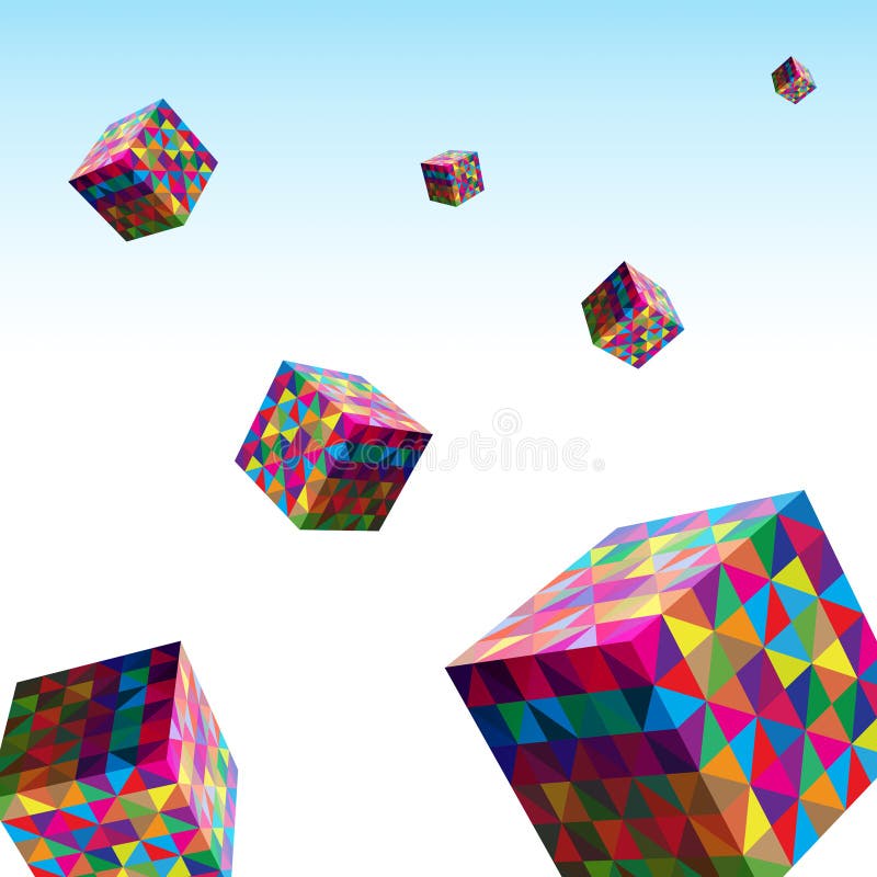 Color Cube stock illustration. Illustration of cube, purple - 28982708