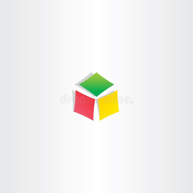 Color Cube Box Icon Logotype Design Stock Vector - Illustration of ...