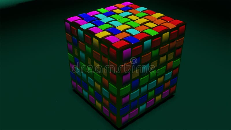 Color cube grating stock illustration. Illustration of color - 106258580