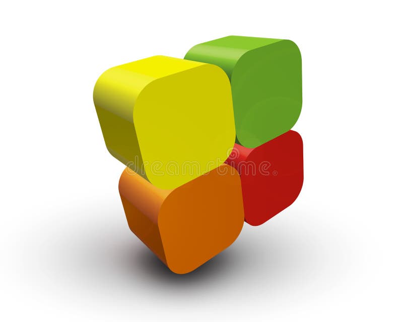 Color cubes stock vector. Illustration of creative, original - 23905490