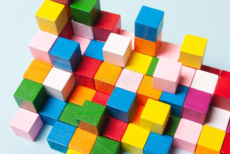 Color Cubes in the Puzzle. Concept Creative Stock Photo - Image of ...