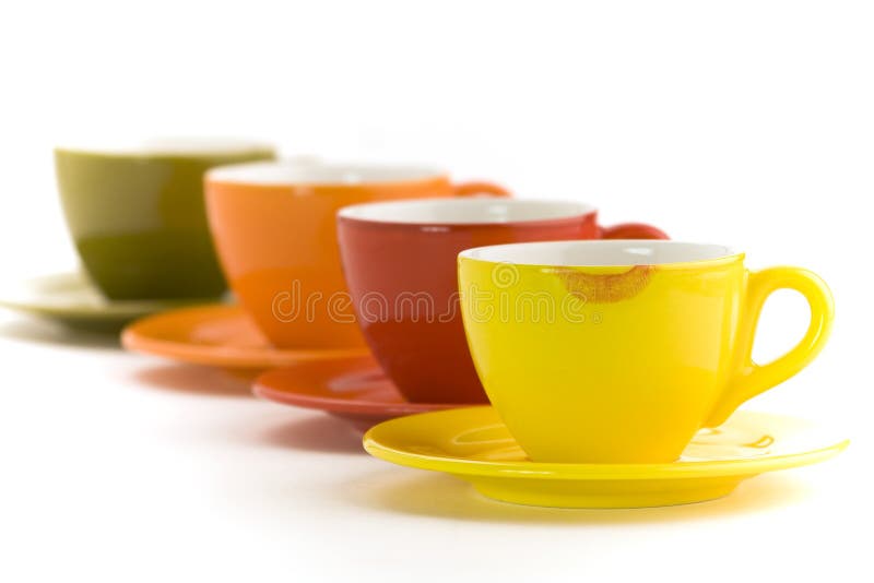 Colorfull cups stock photo. Image of beverage, chocolate - 9710250