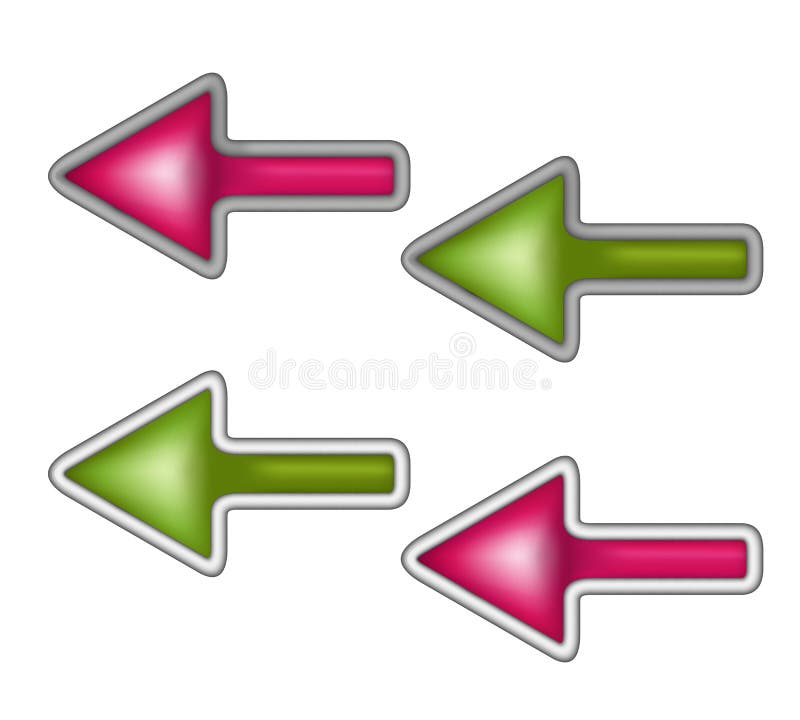 Color Cursors or Arrow Buttons Stock Vector - Illustration of colorful ...