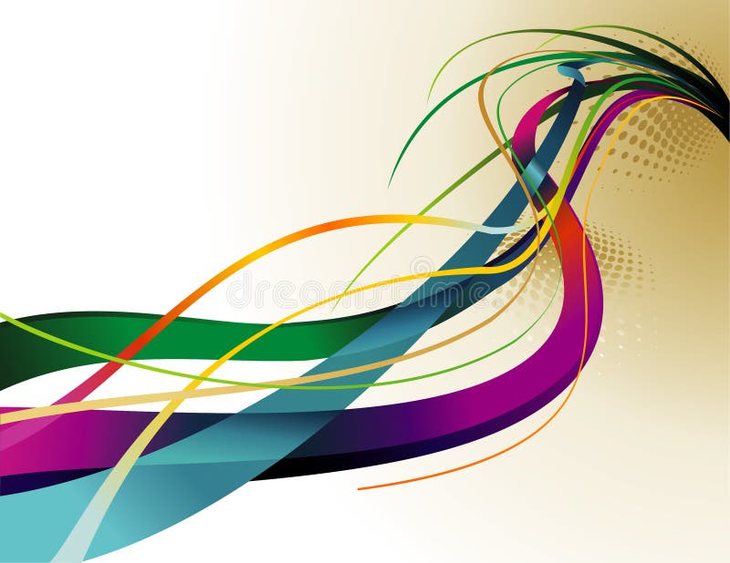 Color curves stock vector. Illustration of lines, rainbow - 7864572