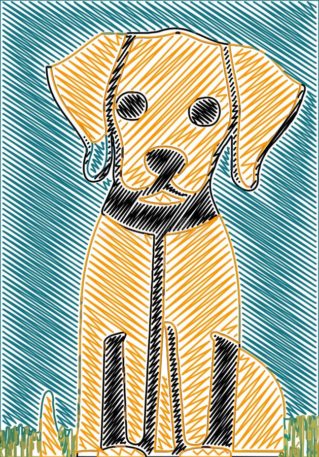 Color of cute dog cartoon stock illustration. Illustration of isolated ...