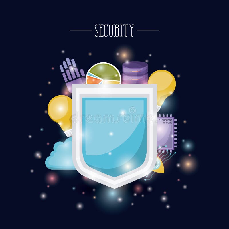 Color Dark Blue Background with Brightness of Colorful Elements ...