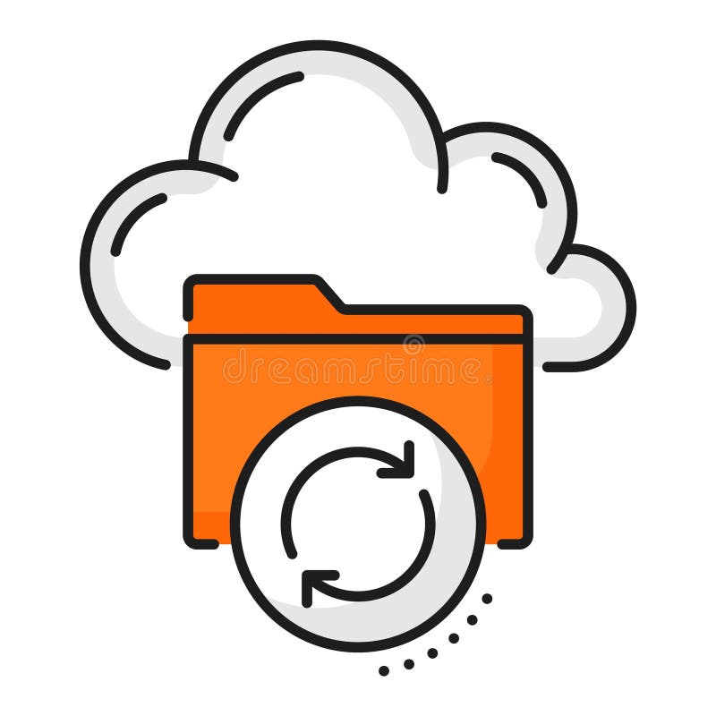 Color Database Network Server Cloud Storage Icon Stock Vector Illustration Of Symbol Icon