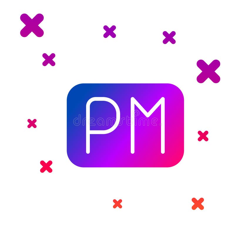 Color Day Time Icon Isolated on White Background. Time Symbol. Gradient ...