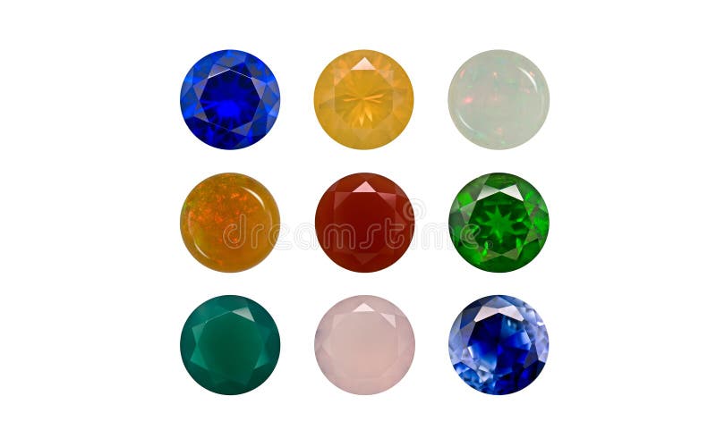 Espectro De Color De Las Gemas Con Nombres Foto de archivo - Imagen de ...