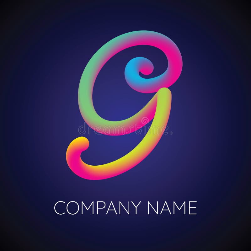 Color De Logo Icon Blending De La Letra De G Ilustración del Vector ...