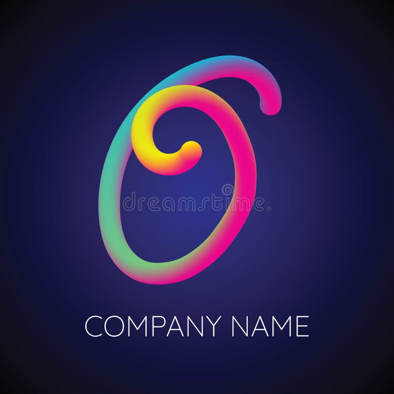 Color De Logo Icon Blending De La Letra De O Ilustración del Vector ...
