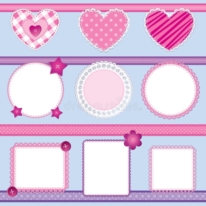 Color De Rosa De Los Elementos Del Libro De Recuerdos - Conjunto 2 ...