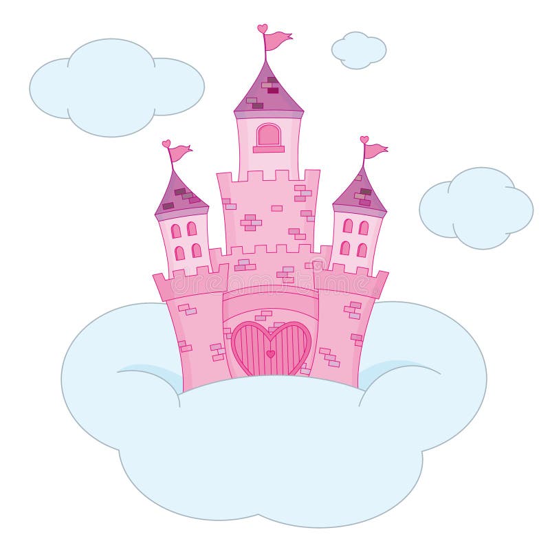 Castillo de princesa rosa ilustración del vector. Ilustración de rosa ...