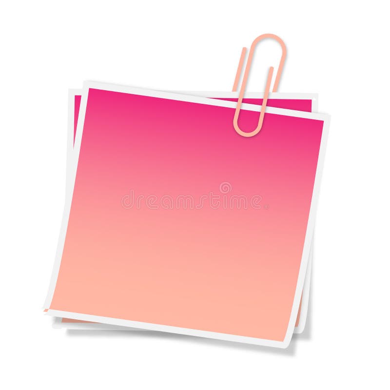 Clipart De Post It Rosa