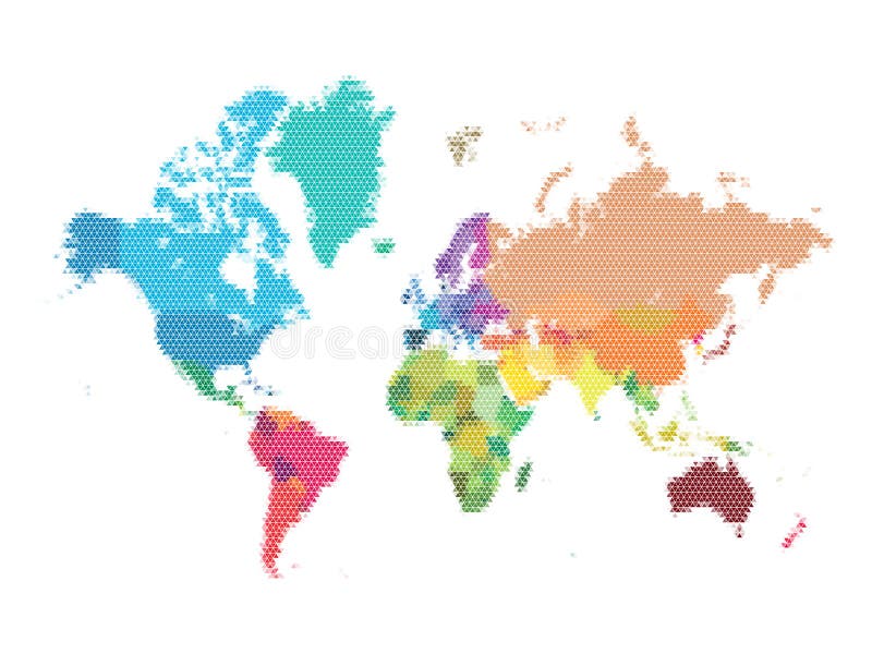 Color del mapa del mundo ilustración del vector. Ilustración de color ...