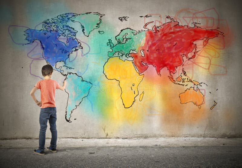 5,065 Colores De Mapa Del Mundo Fotos de stock - Fotos libres de ...