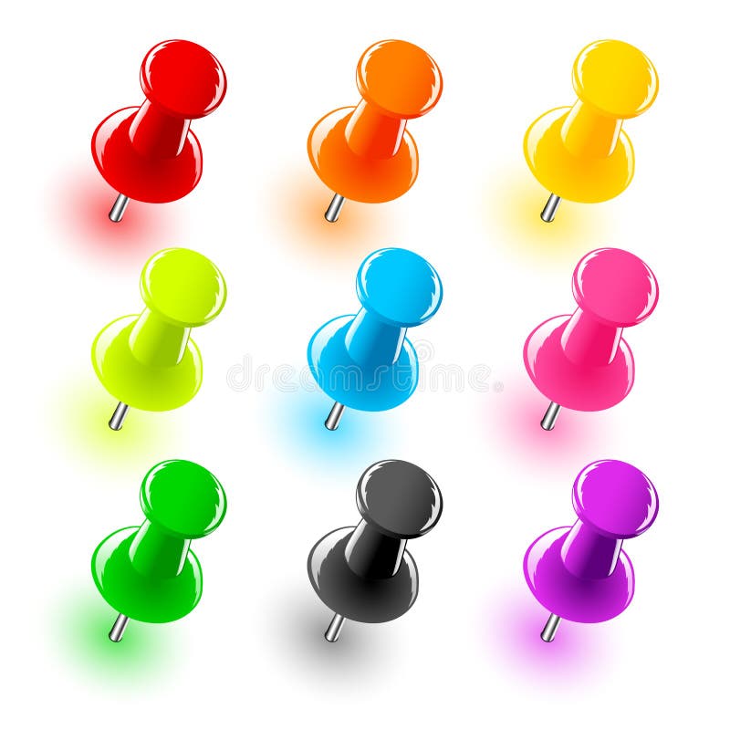 Color del Pin ilustración del vector. Ilustración de concepto - 30432615