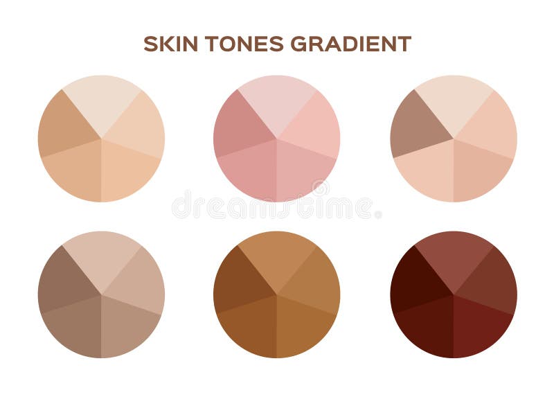 Color Del Icono Del Tono De Piel Vector Ilustración Del Vector