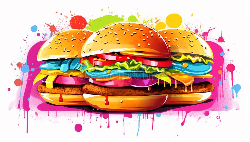 Color the Delicious Layers of a Burger Using Bright and Vibrant Crayons ... Color the Delicious Layers of a Burger Using Bright and Vibrant Crayons ...