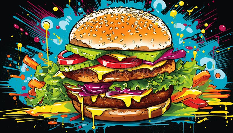 Color the Delicious Layers of a Burger Using Bright and Vibrant Crayons ...