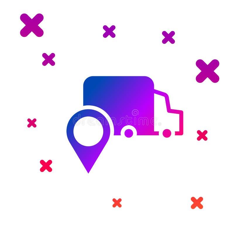 Color Delivery Tracking Icon Isolated on White Background. Parcel ...