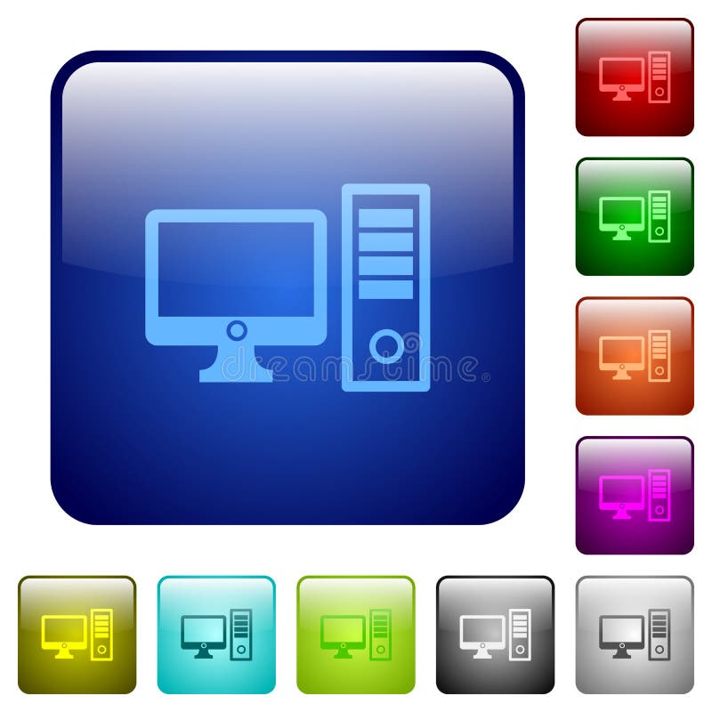 Color Desktop Computer Square Buttons Stock Image - Image of rectangle ...