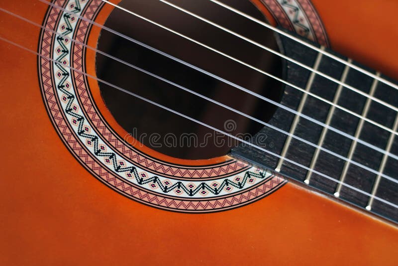 Color Detail of an Nice Classical Guitar Stock Image - Image of grunge ...
