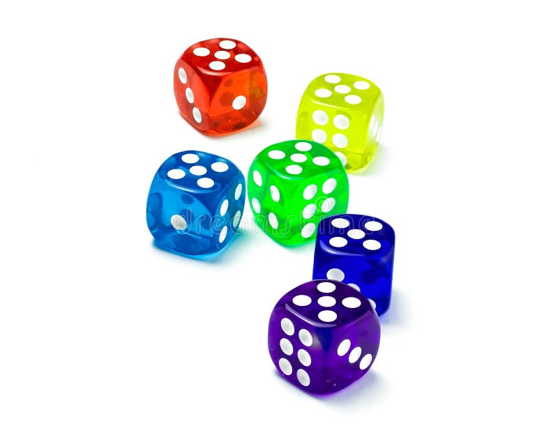 Color dice, number five!.. stock photo. Image of odds - 38669750