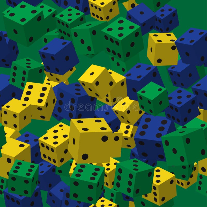 Color Dice Pattern stock vector. Illustration of game - 109210921