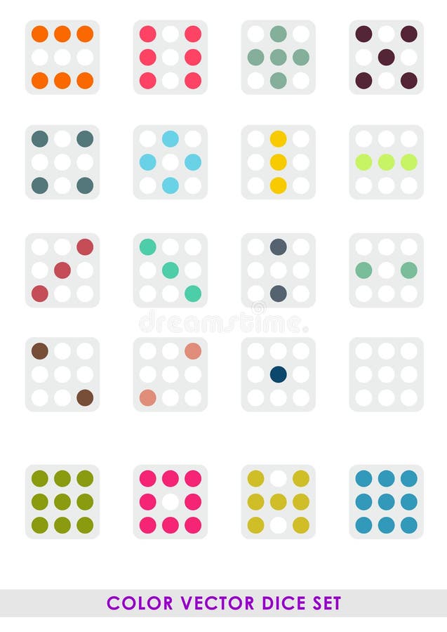 Color dice set stock illustration. Illustration of concept - 33691645