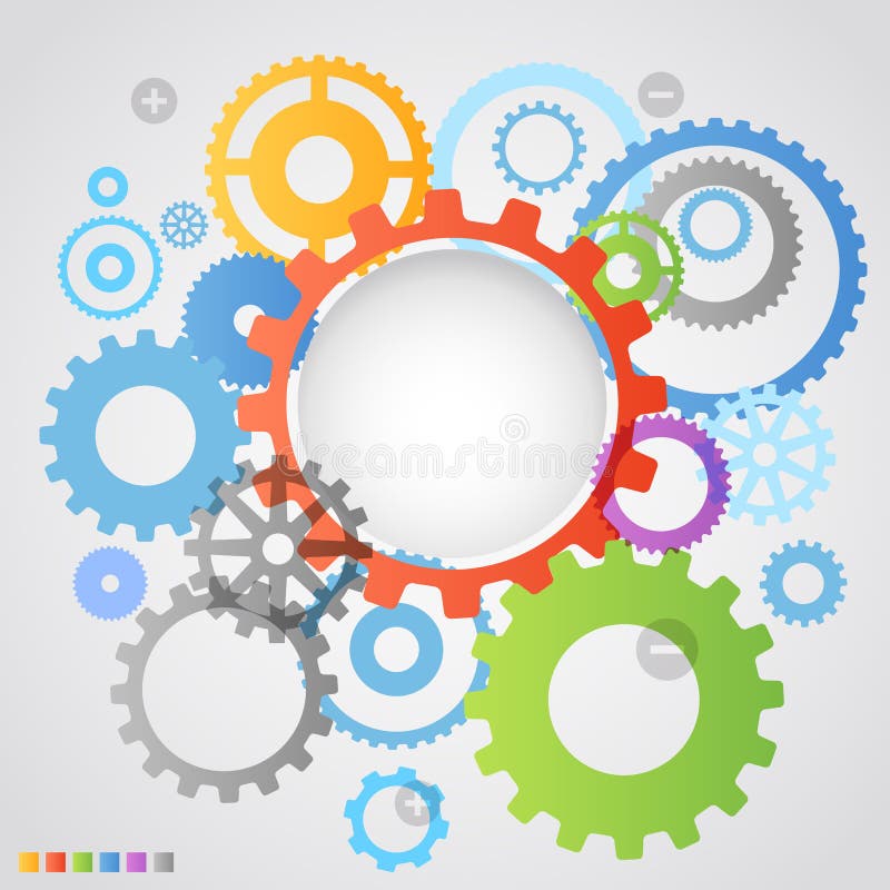 Different gear shapes stock vector. Illustration of collection - 40866333