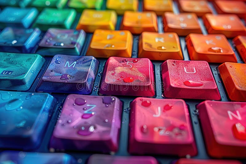 Color Different Types of Keyboard Buttons Stock Illustration ...