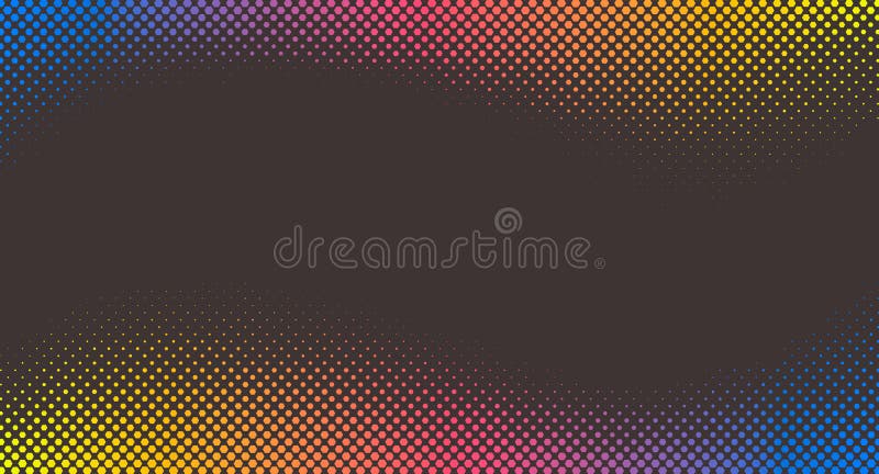 Digital Halftone Hexagon Effect Fade on Black Background. RTS ...