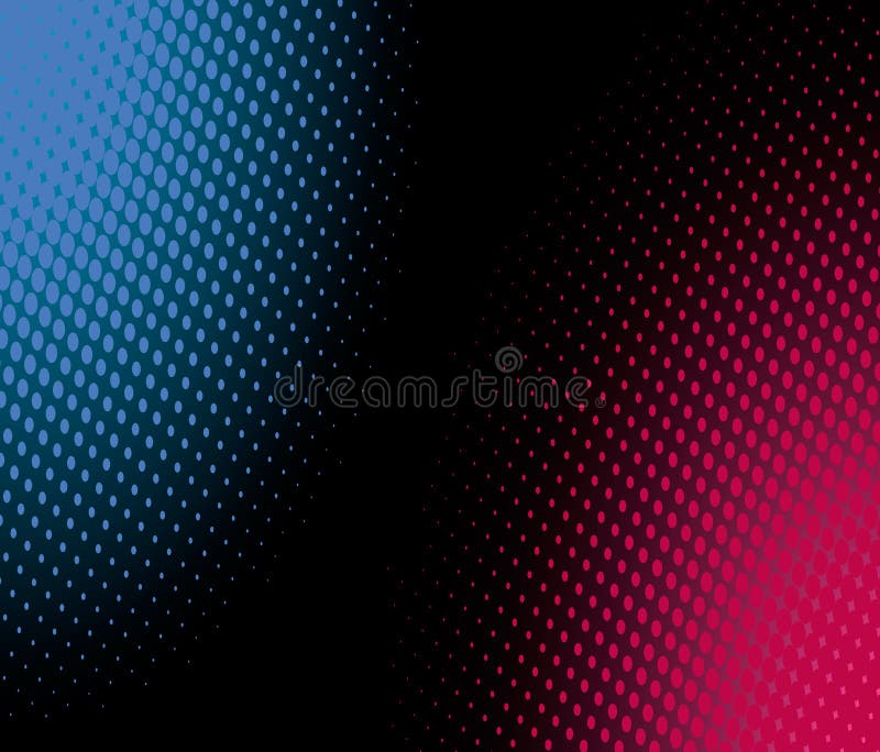 Color Digital Halftone Hexagon Effect Fade on Black Background. RTS ...