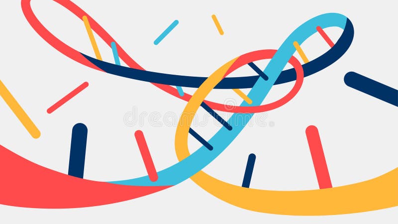 Color DNA Helix Vector Illustration Stock Vector - Illustration of ...